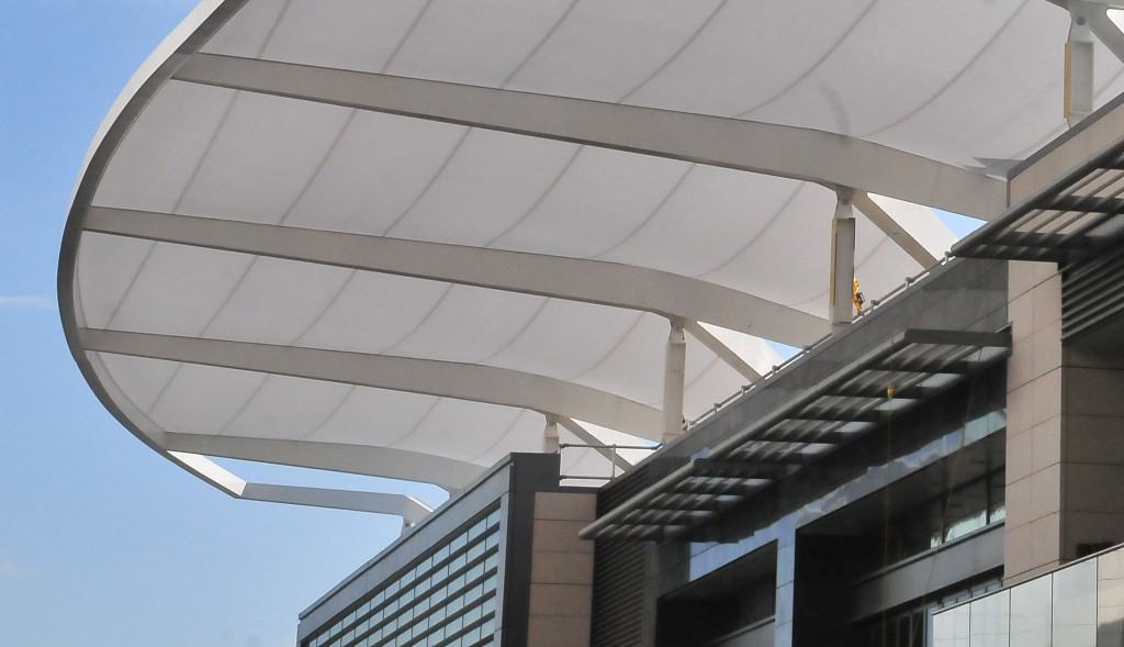 Tenara fabric walkway canopy - Architen Landrell