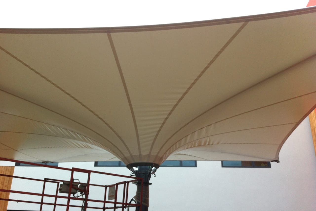 Outdoor tensile structure for weather protection - Architen Landrell