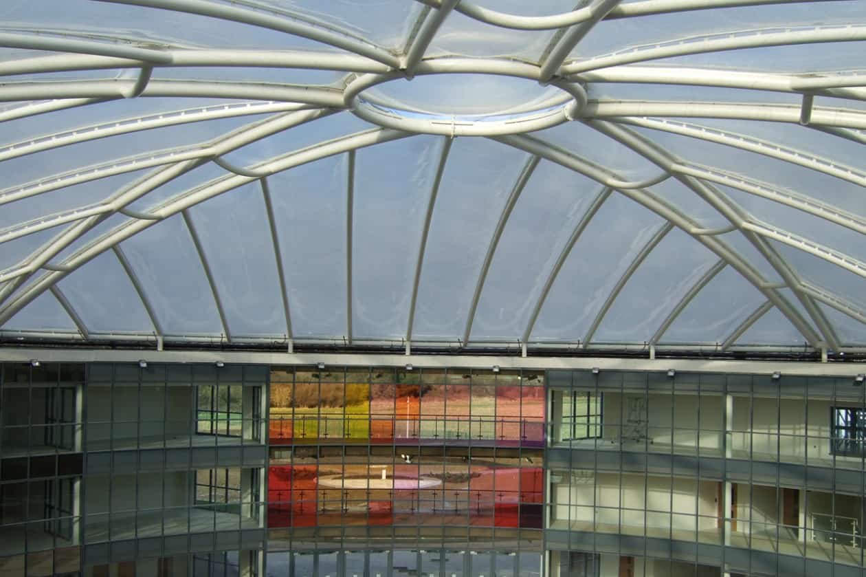 ETFE pillow roof over School - Architen Landrell