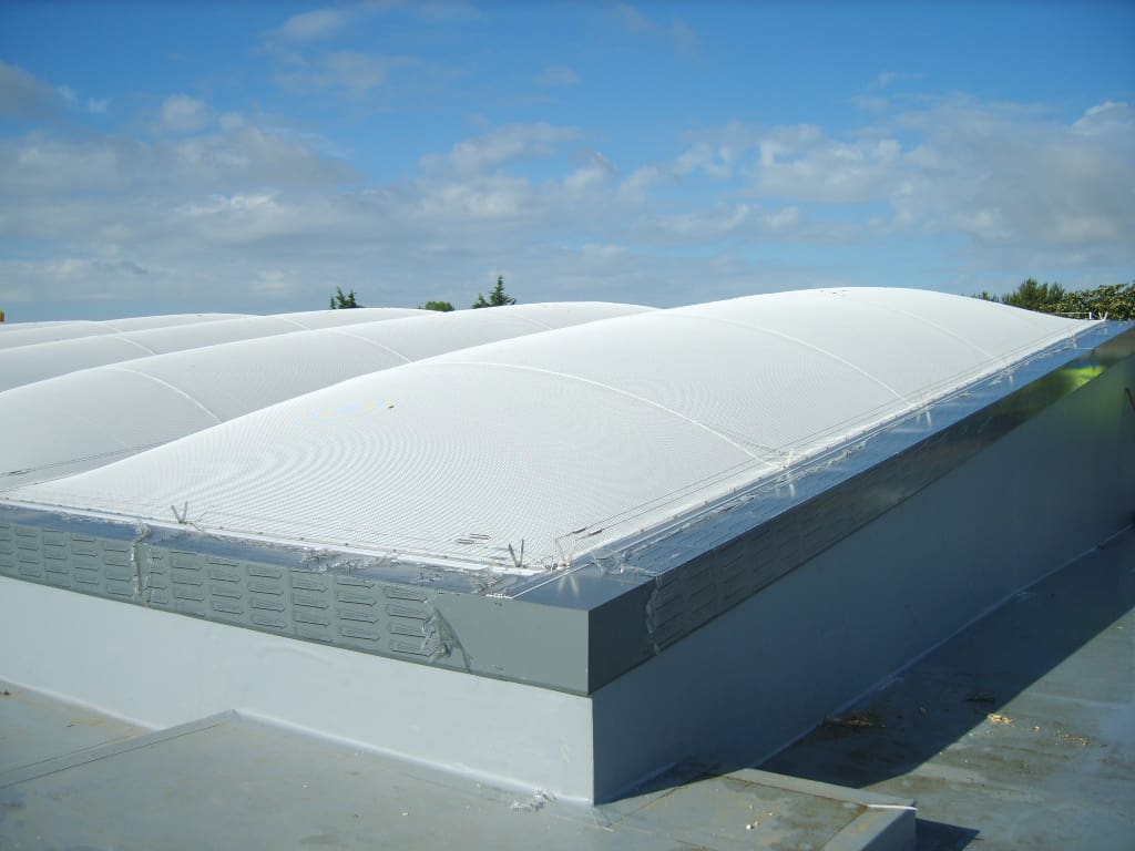 ETFE Cushion with acoustic rain suppression layer - Architen Landrell