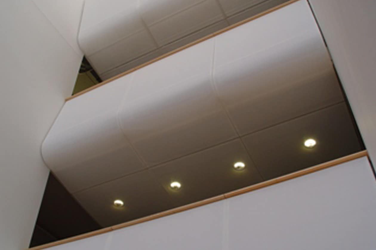 Tensile fabric cladding covering walkway - Architen Landrell