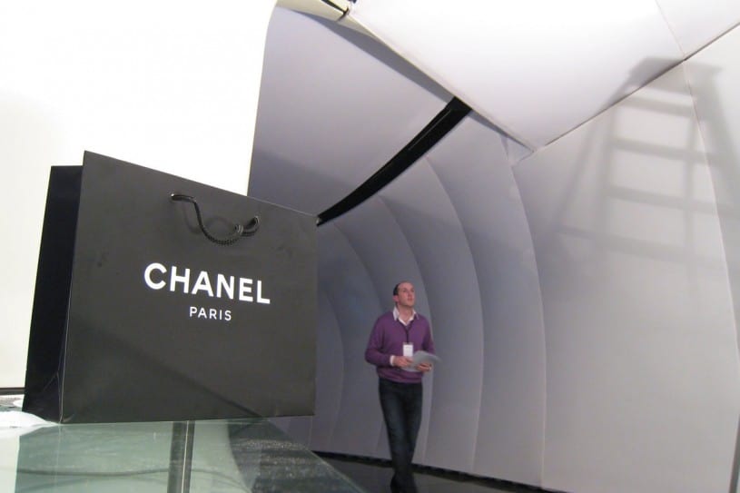 Fabric clad demountable structure for Chanel Paris - Architen Landrell