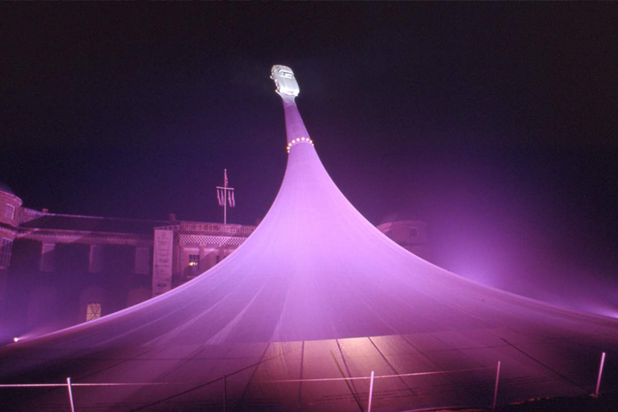 Tensile fabric art installation - Architen Landrell