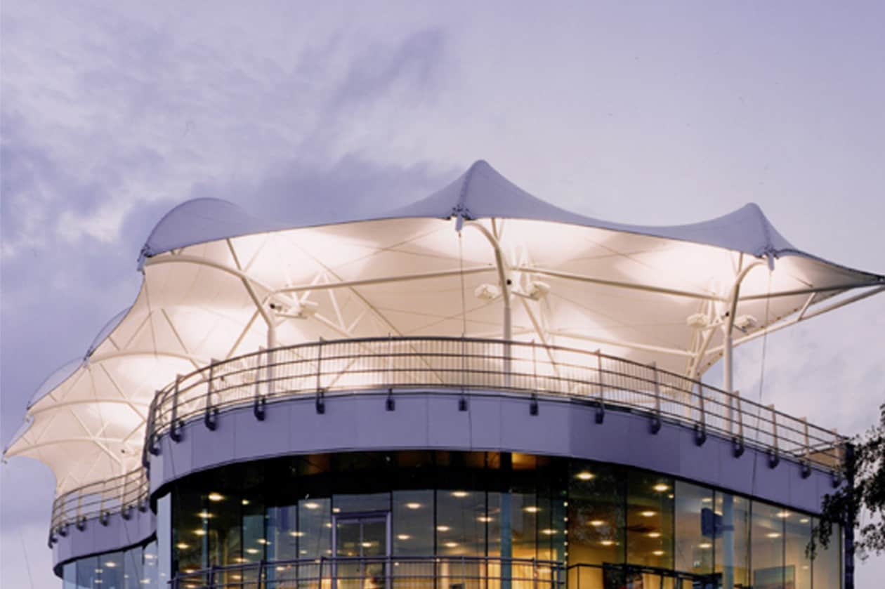 Stunning tensile fabric roof - Architen Landrell