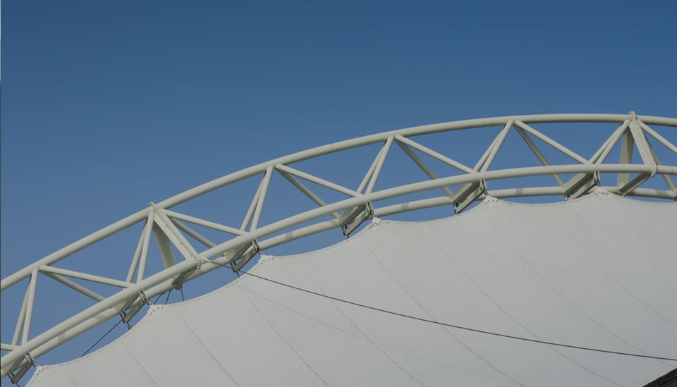 Detail of a fabric structure - Architen Landrell